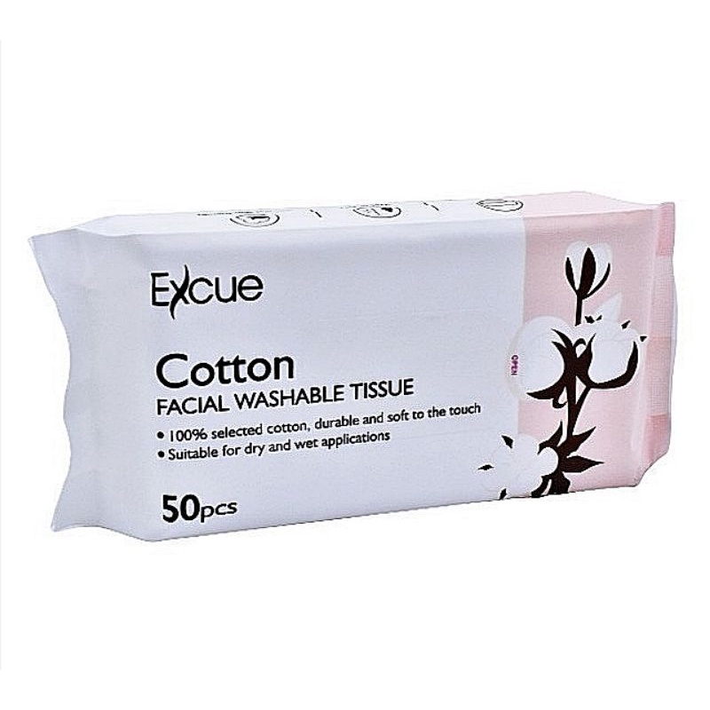 Excue Cotton Washable Tissue 50 Sheets | Shopee Malaysia