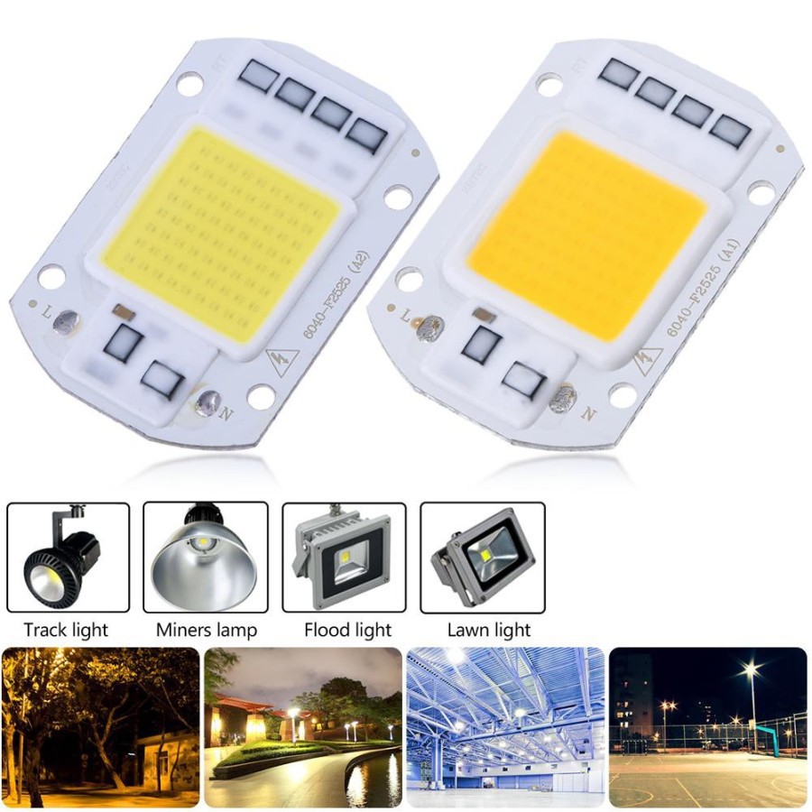 220v 50W Warm White 50 Watt Floodlight COB LED Light Chip | Shopee Malaysia