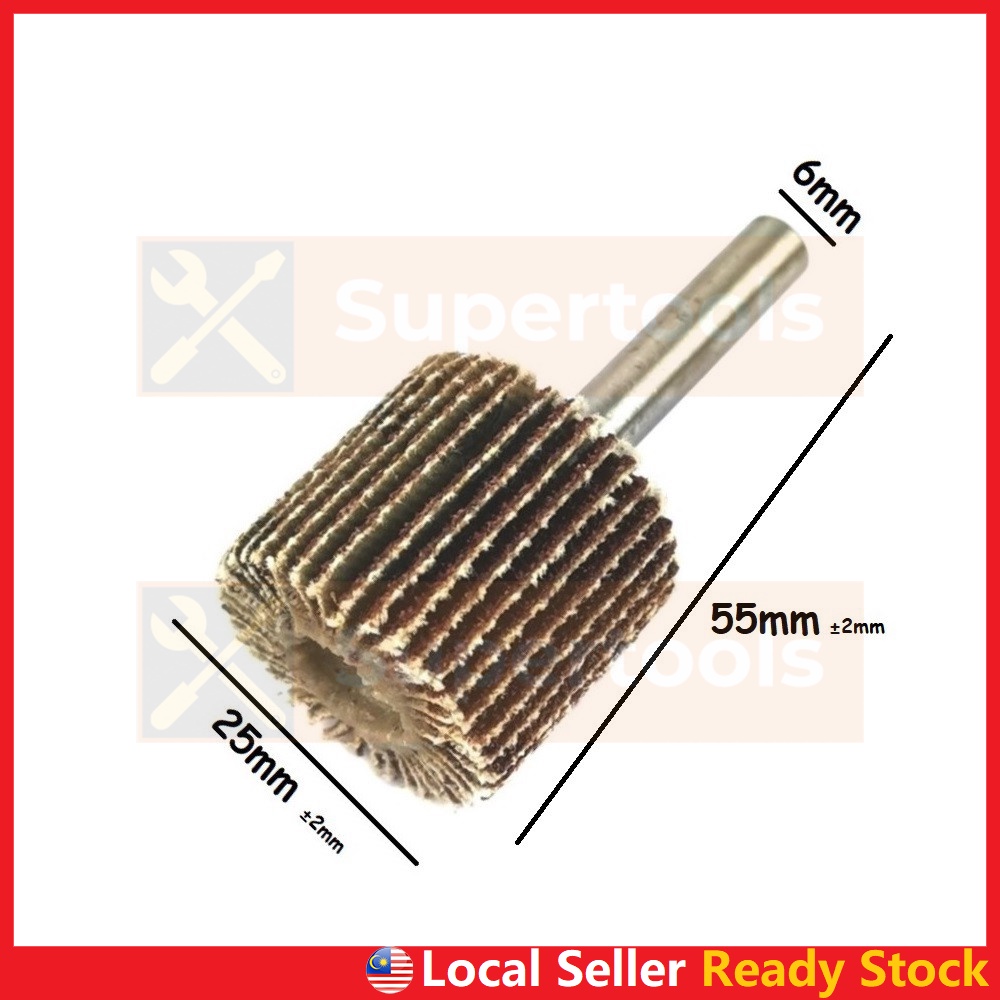 1pcs 6mm Sanding Sandpaper Burr Flap Wheel Grinding Head Grinder Burr ...