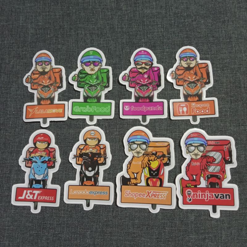 RIDER DELIVERY STICKER E-HAILING STICKERS FOOD DELIVERY | Shopee Malaysia
