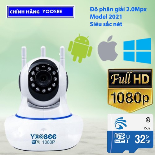 Yoosee IP Wifi Camera FHD1080P 2.0Mp 3 Beards The Most Stable Internet ...
