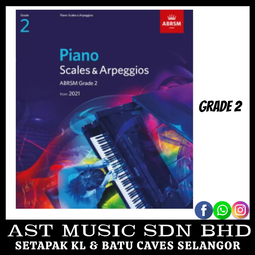 Piano Scales & Arpeggios ABRSM From 2021 Grade 2 | Shopee Malaysia