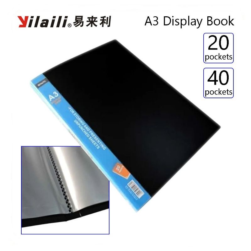 A3 Clear Book / Clear Holder / Document File / Display Book 20 / 40 ...