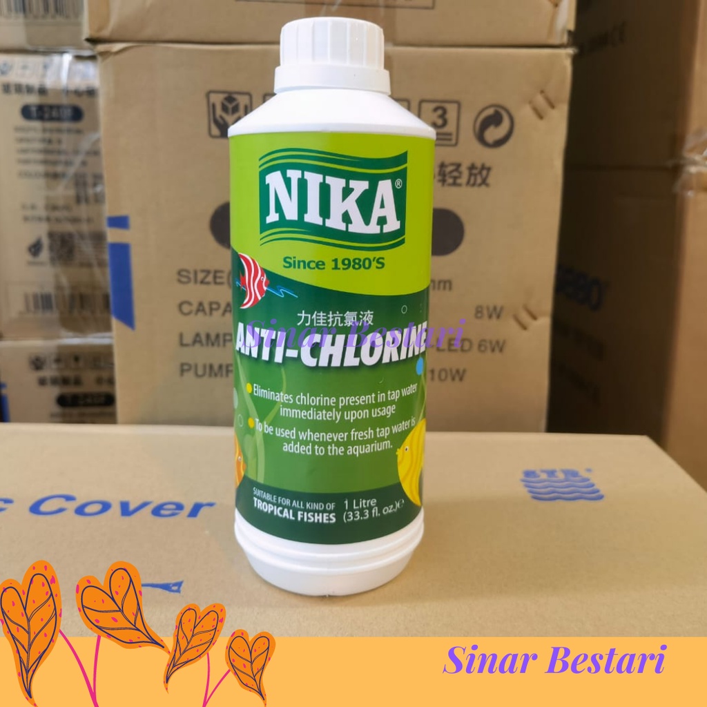 Nika Anti Chlorine 1L 1Litre klorin chlorin antichlorine fish aquarium ...