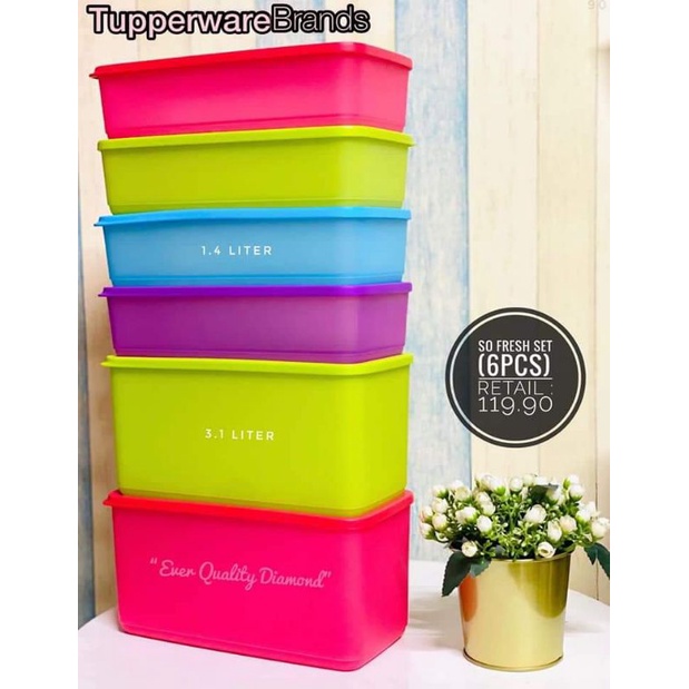 TUPPERWARE-SO FRESH SET(6PCS) | Shopee Malaysia