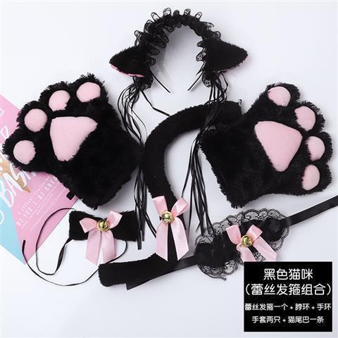 Cats COS props cat hair hoop claw glove cute cat cat tail猫咪COS道具 ...