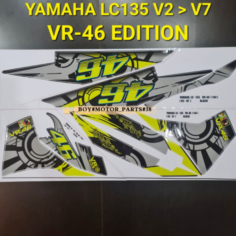 YAMAHA LC135 NEW V2 V3 V4 V5 V6 V7 VR 46 SPECIAL EDITION BODY STICKER ...