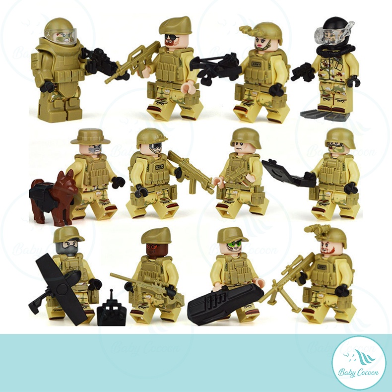 SWAT Team Set Minifigure Army Special Force SWAT Police With ...