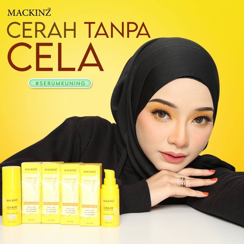 🔥💯SERUM KUNING MACKINZ 🔥💯+ FREE BEG MEKAP BELI 4 BOTOL SERUM | Shopee ...