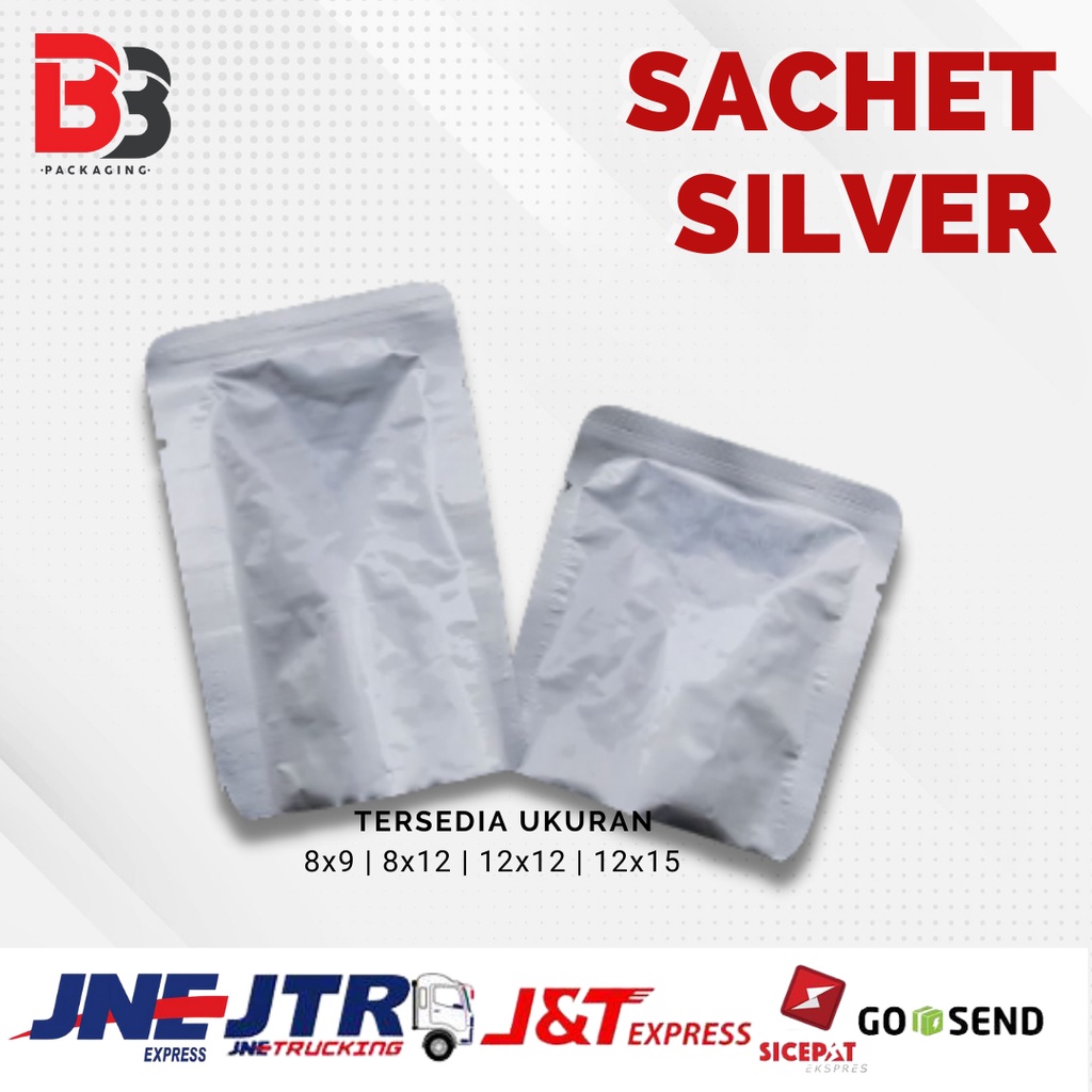 [100 Pcs] ALUMUNIUM FOIL SACHET / FULL FOIL SACHET 8x9 8x12 | Shopee ...