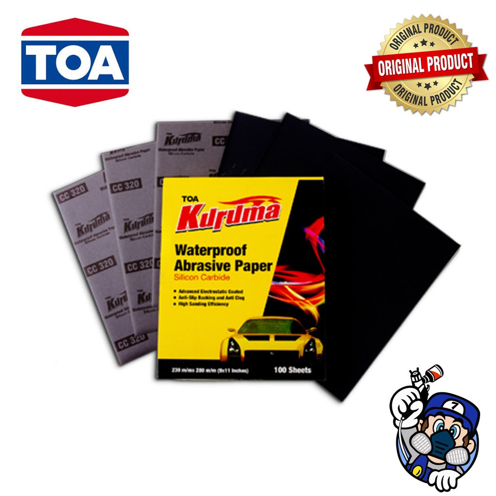 HIGH QUALITY MARKSMAN TOA WATERPROOF SAND PAPER /Abrasive Paper/ Kertas ...