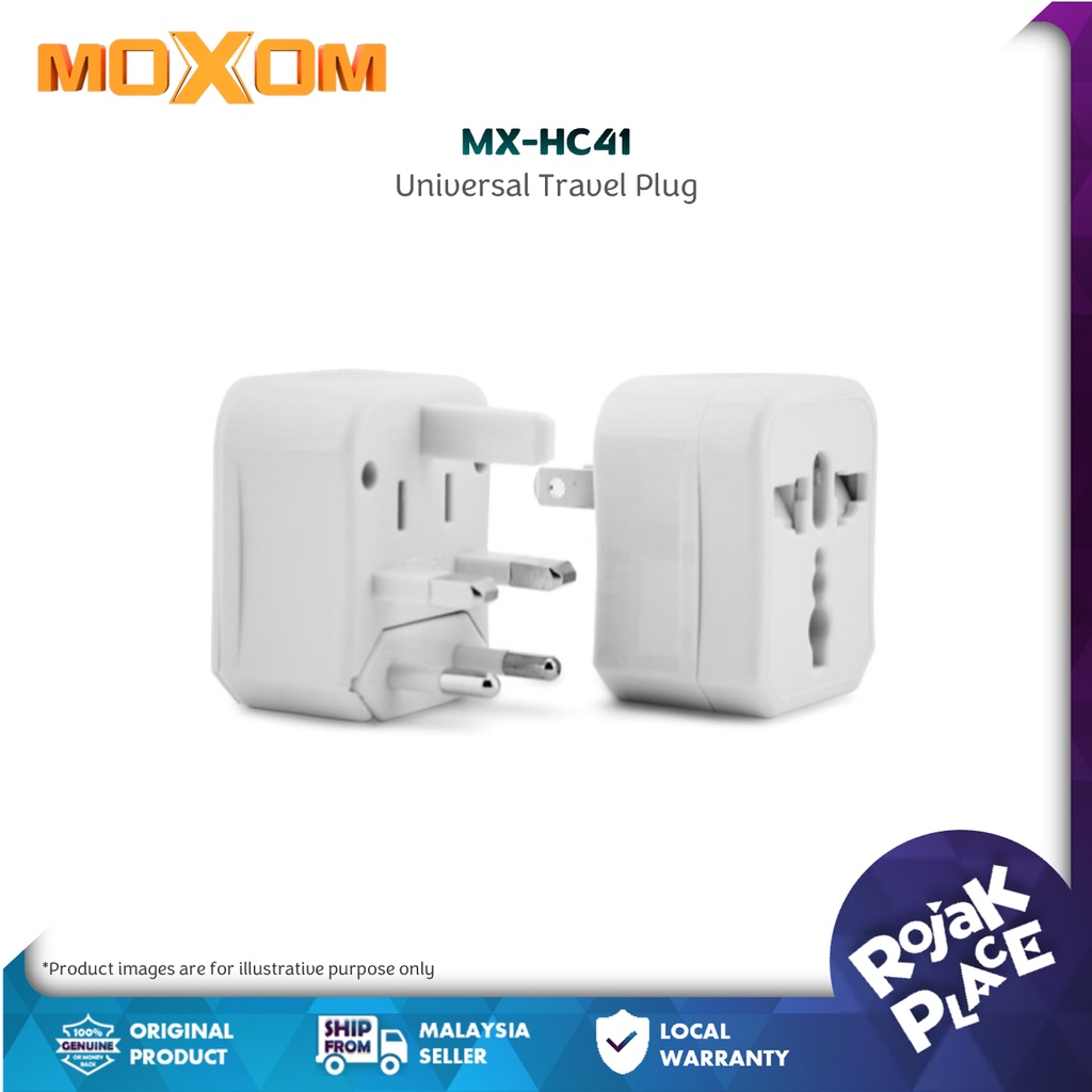 MOXOM MX-HC41 MAGIC CUBE UNIVERSAL PLUG/ TRAVEL ADAPTER | Shopee Malaysia
