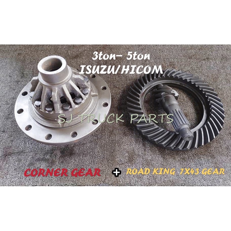 ROAD KING GEAR 7x43 CROWN WHEEL + PINION GEAR + CRONER GEAR DONE ASSY ...