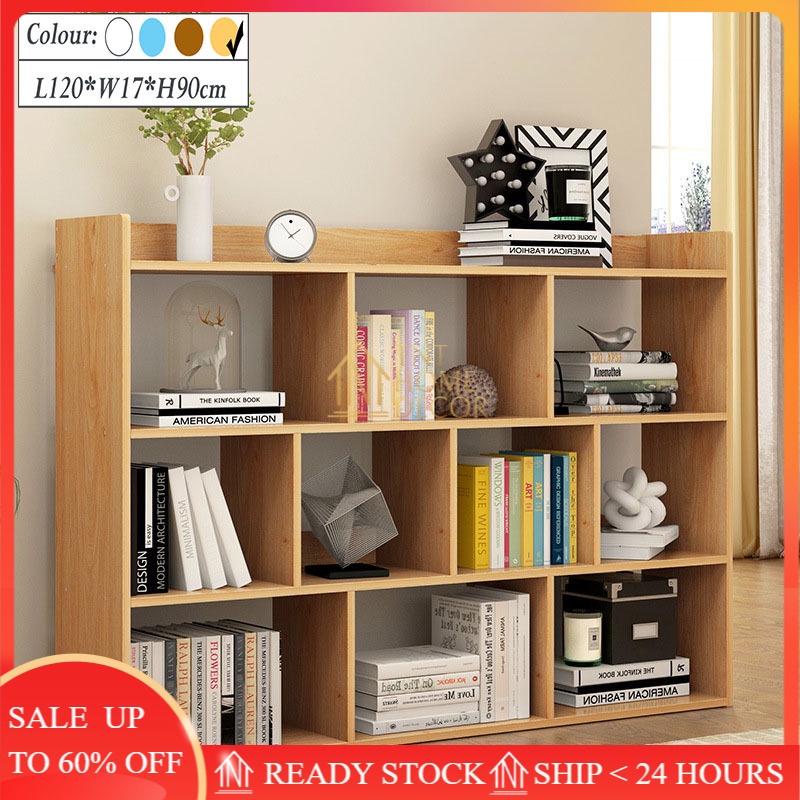 TNT Multi-Function Decorative MDF Wooden Panel Bookcase Bookshelf ...