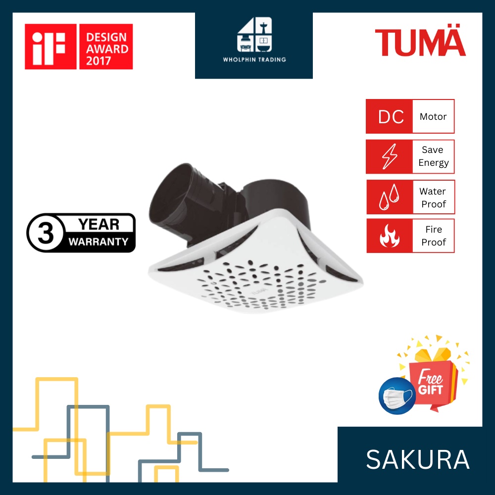 TUMA SAKURA DC Motor Ventilation Fan Ceiling Mounted Exhaust Fan ...