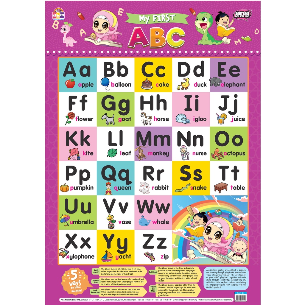 Poster My First Abc for beginner | Shopee Malaysia