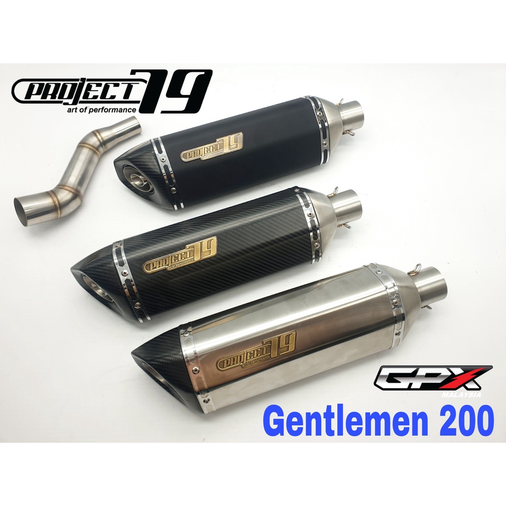 Project79 Exhaust GPX Gentleman 200 Slip On Piping Muffler Stainless ...