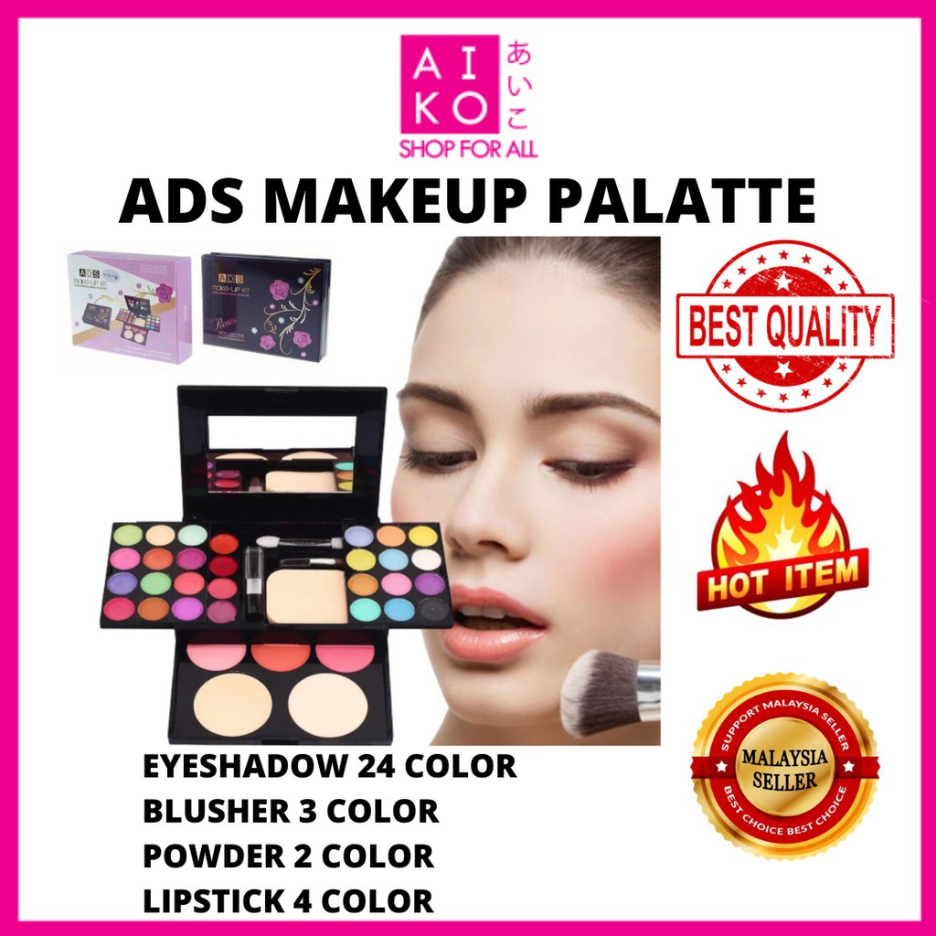 (AIKO)ADS MAKEUP KIT 6568 MAKEUP PALATTE (SMALL) | Shopee Malaysia