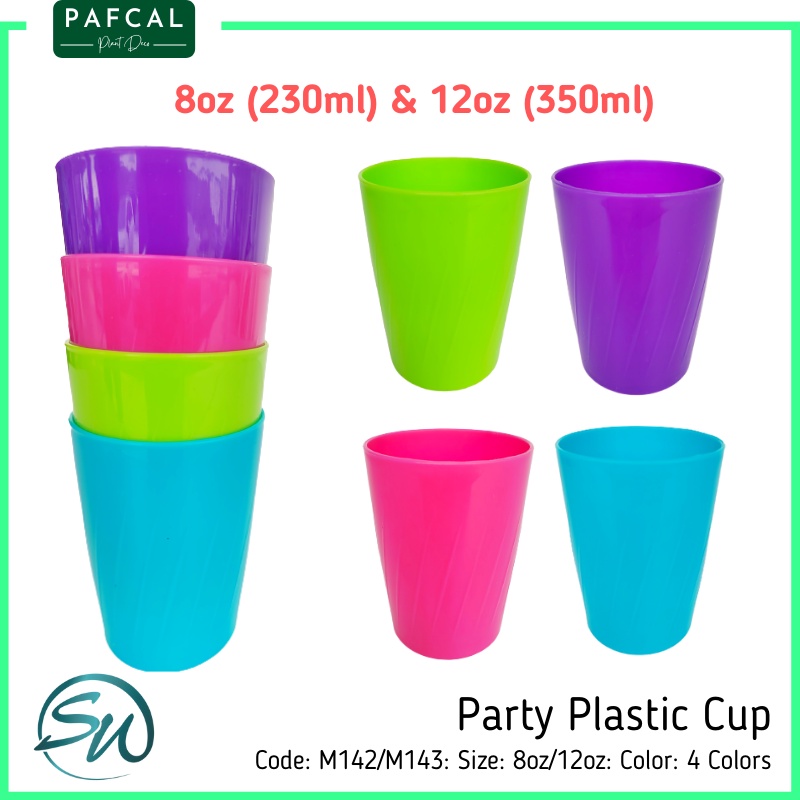 8oz/12oz Colourful Multipurpose Plastic Cup, 250ml / 350ml Cawan ...