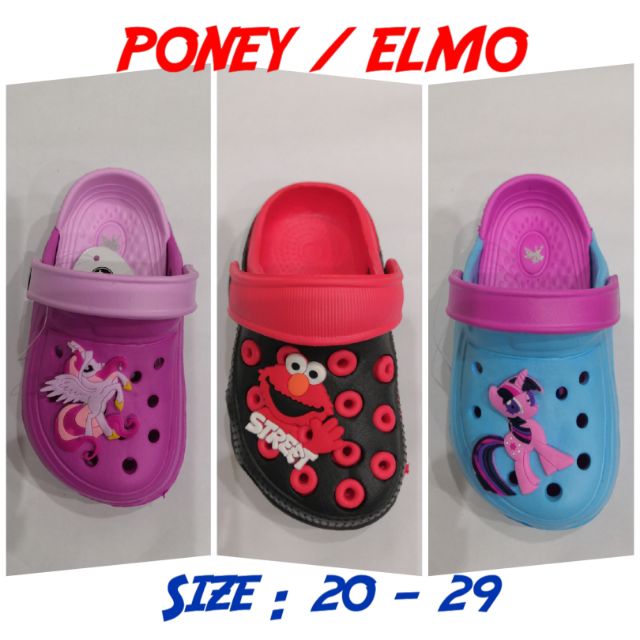 🔥Ready Stock 🔥 Kids Croc Little Poney Unicorn ELMO SESAME Street #kasut ...