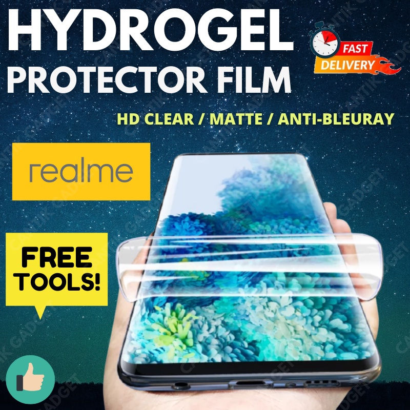 Hydrogel Screen Protector realme Narzo 50 50A 50i 30 30A 20 V15 V135G V115G V55G U1 Pelindung ...