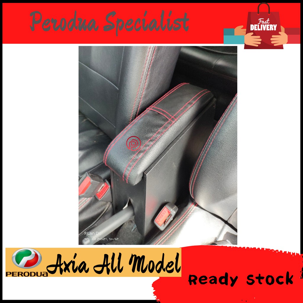 Perodua Axia 2014-2022 Model Arm Rest With Red lining | Shopee Malaysia