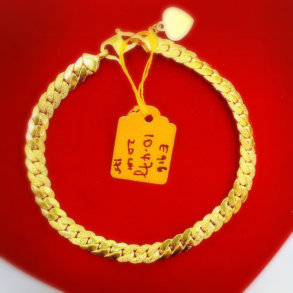 LAELA RANTAI TANGAN SNAKE SKIN HALF SOLID EMAS TULEN 916 GOLD BRACELET ...