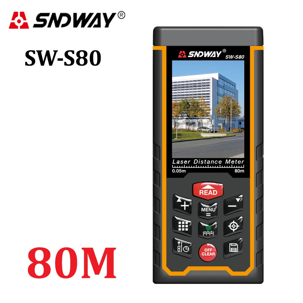 SNDWAY 80M 120M Laser Distance meter Rangefinder SW-S80 SW-S120 Laser Range Finder tape Measure ...