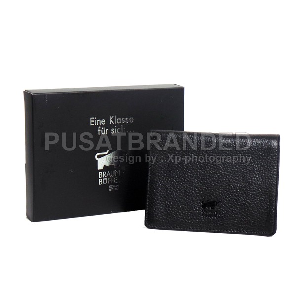 HITAM Genuine Leather CARD Wallet/CARD HOLDER | Braun BUFFEL 656 Black ...