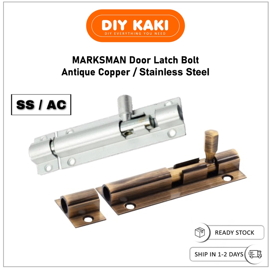 3" 4" 5" 6" 8" Marksman Heavy Duty Antique Brass Door Latch | Door Bolt ...