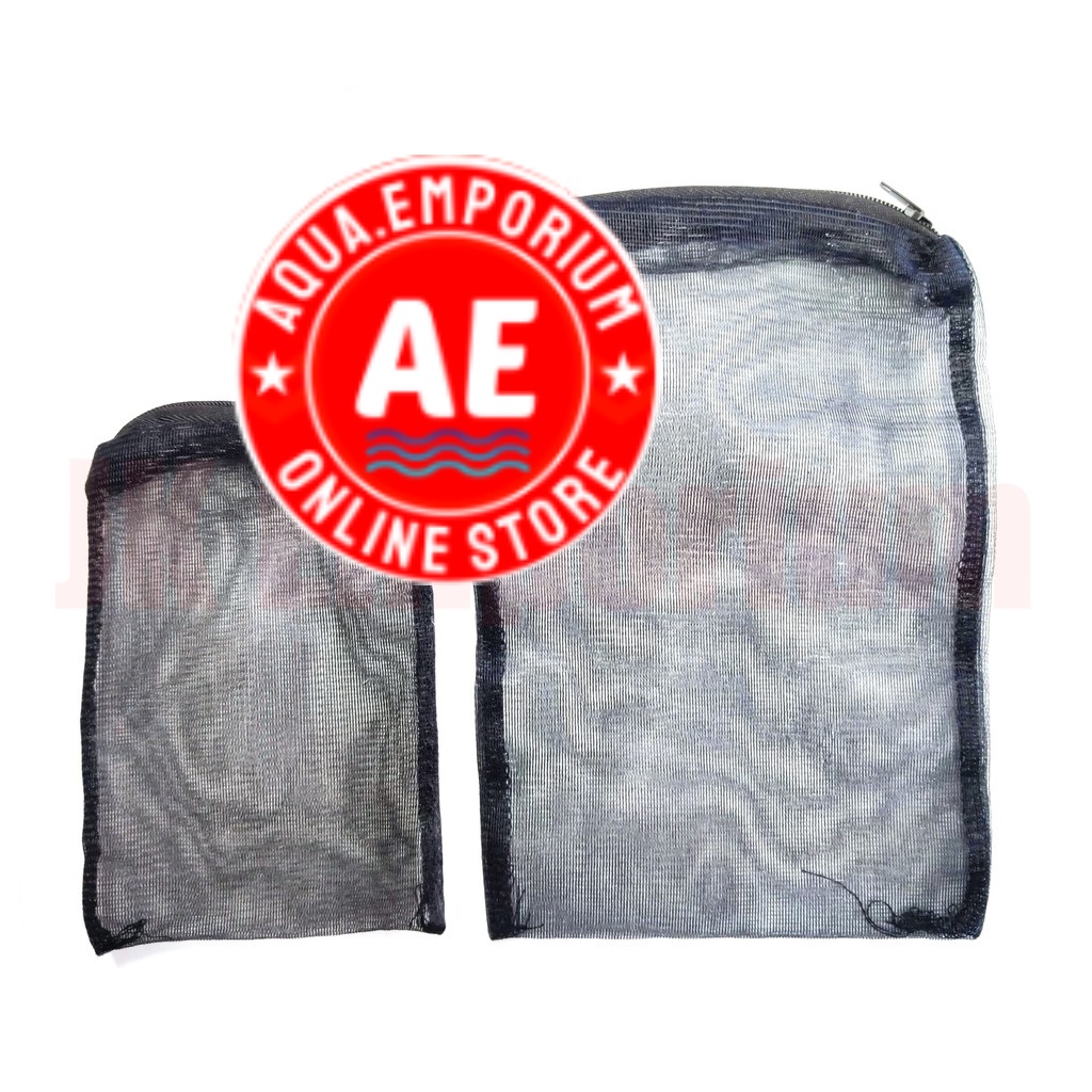 Small Sized Extra Fine Mesh Aquarium Filter Media Bag Zip Net Pocket ...