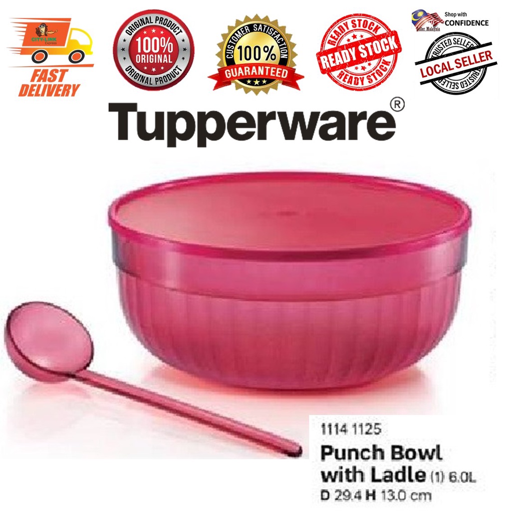 Tupperware Punch Bowl with Ladle (1pc) 6.0 L (1114 1125)GF(F) | Shopee ...