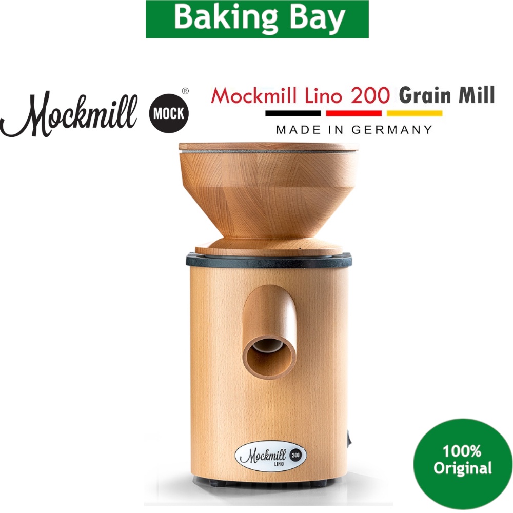 MOCKMILL Lino 200 Grain Mill with Wood Housing Rye Wheat Spelt Milling ...