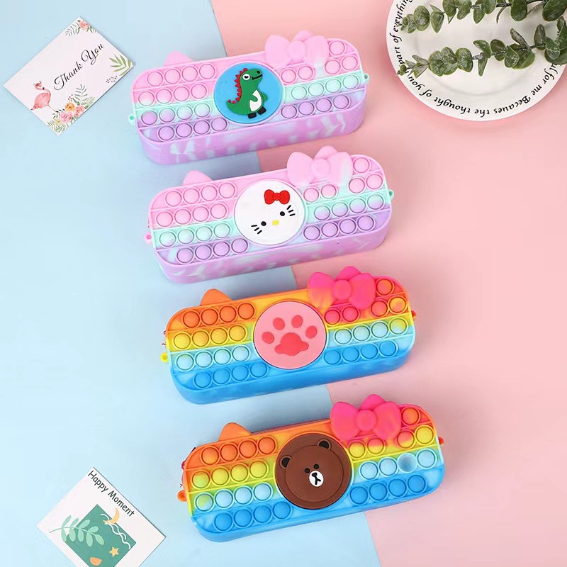 【Ship 24Hrs】Pencil Case Large Silicone Pen Bag Big Capacity Zipper Pop ...