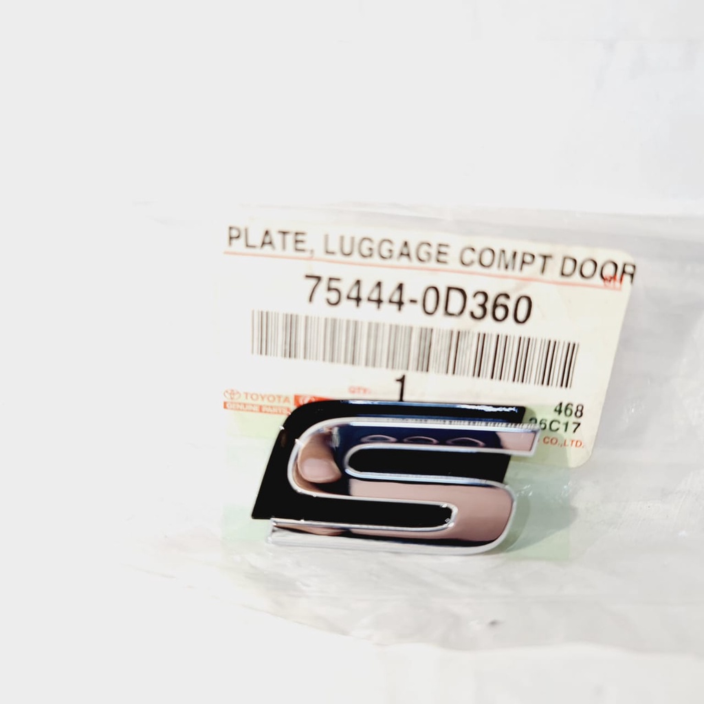 ***TOYOTA VIOS NCP150 2013 REAR LOGO / MARK --S-- #75444-0D360 | Shopee ...