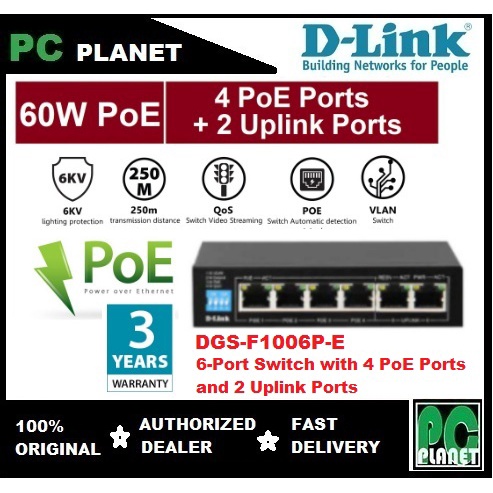 D-LINK DES-F1006P-E/DES-F1010P-E/DES-F1018P-E/DES-F1026P-E 250Meter 10/ ...