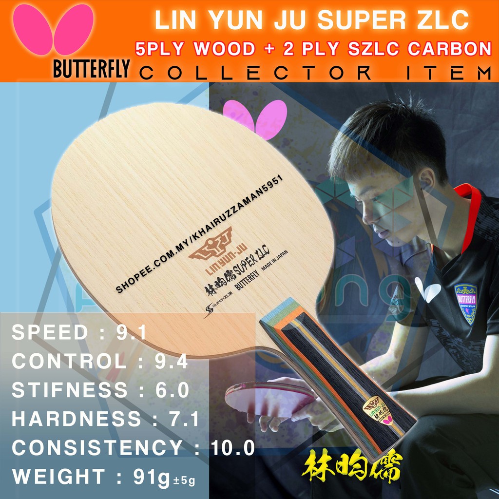 BUTTERFLY LIN YUN JUN SUPER ZLC Table Tennis Blade NEW 2020 BLADE (kayu ping pong/ tenis meja ...