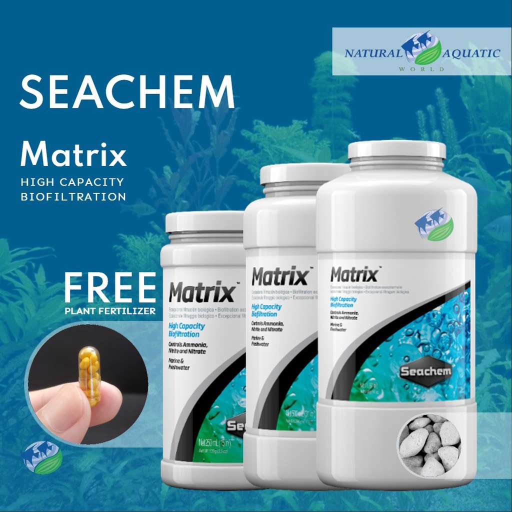 Seachem Matrix 250ml , 500ml , 1L High Capacity Biofiltration | Shopee ...