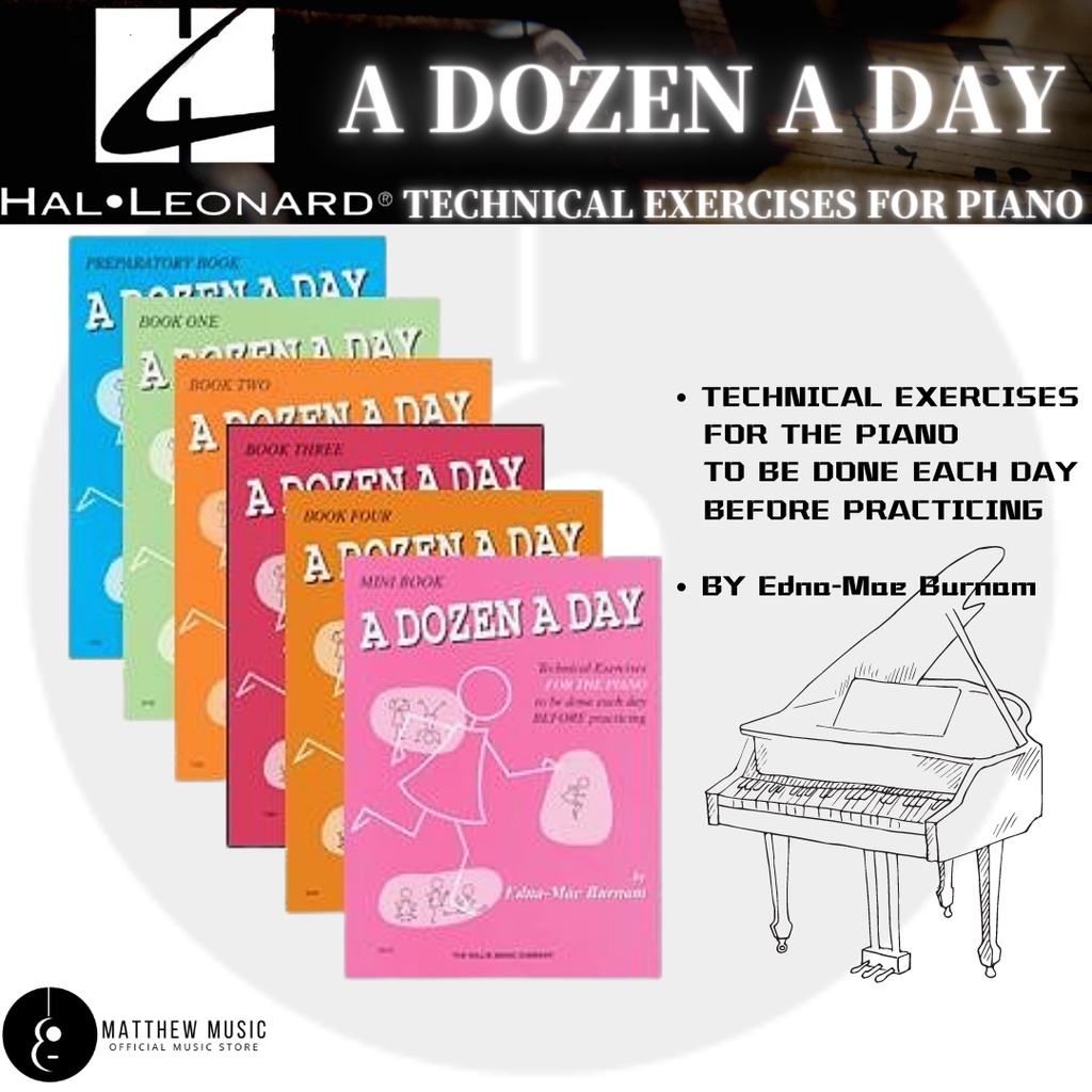 A DOZEN A DAY PIANO TECHNICAL EXERSCISE MINI / PREPARATORY/ BOOK 1,2,3 ...