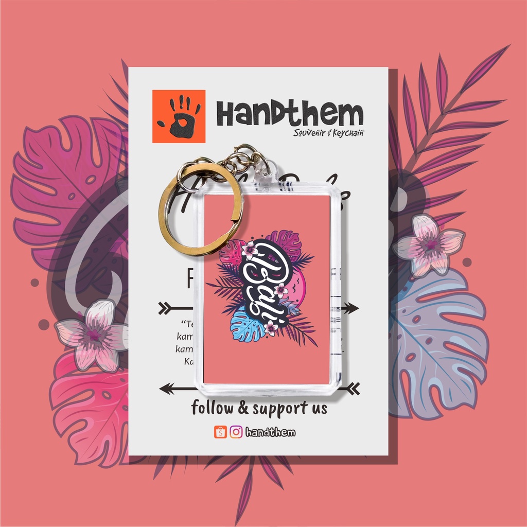 GANTUNGAN BALI KEYCHAIN TYPICAL BALI SOUVENIR/ Double-sided/ PREMIUM ...