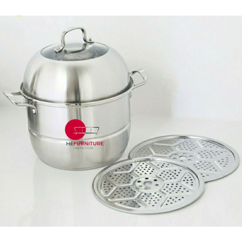 SUS 304 Stainless steel 2 Layer and 3 Layer /2 and 3 tiers Steamer ...
