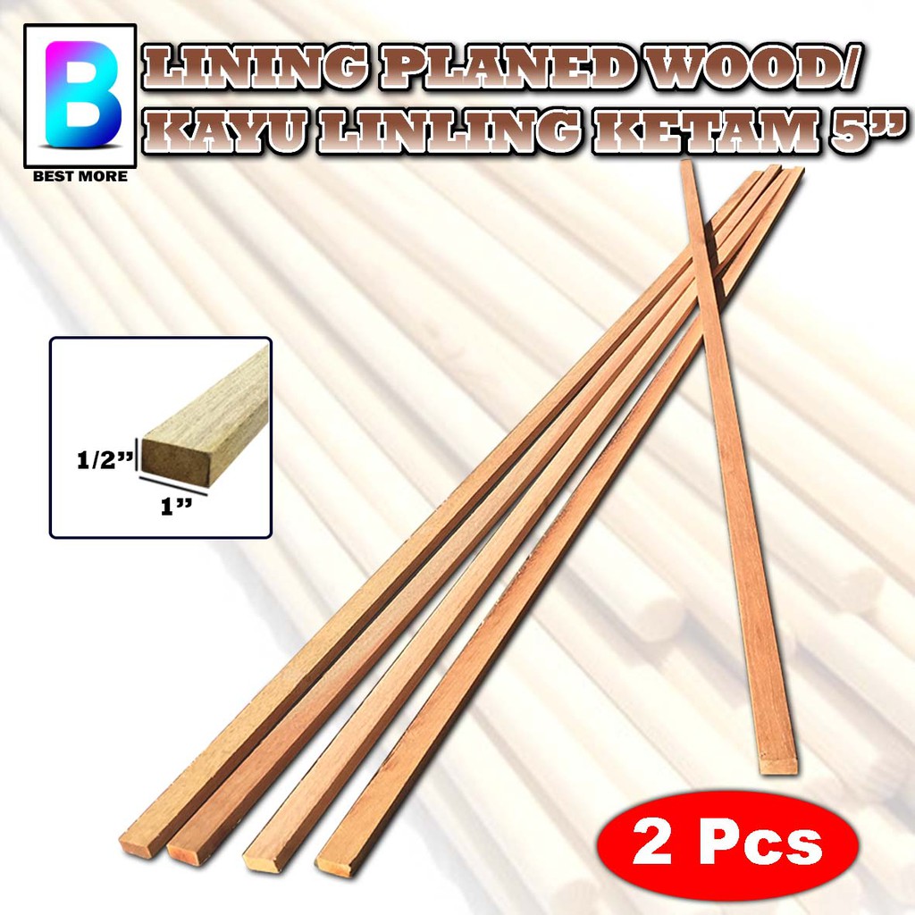 KAYU LINING 1/2" x 1" x 5ft (2Pcs) | Shopee Malaysia