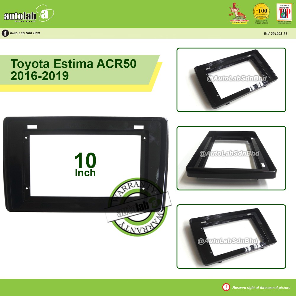 Big Screen Casing Android 10 inch Toyota Estima ACR50 2016-2019 ...