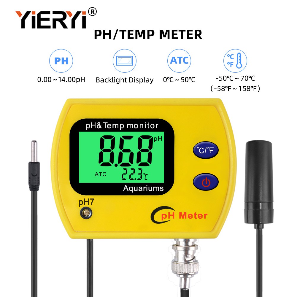 YIERYI pH Meter, 0.01 Resolution High Accuracy Monitoring Water Quality ...