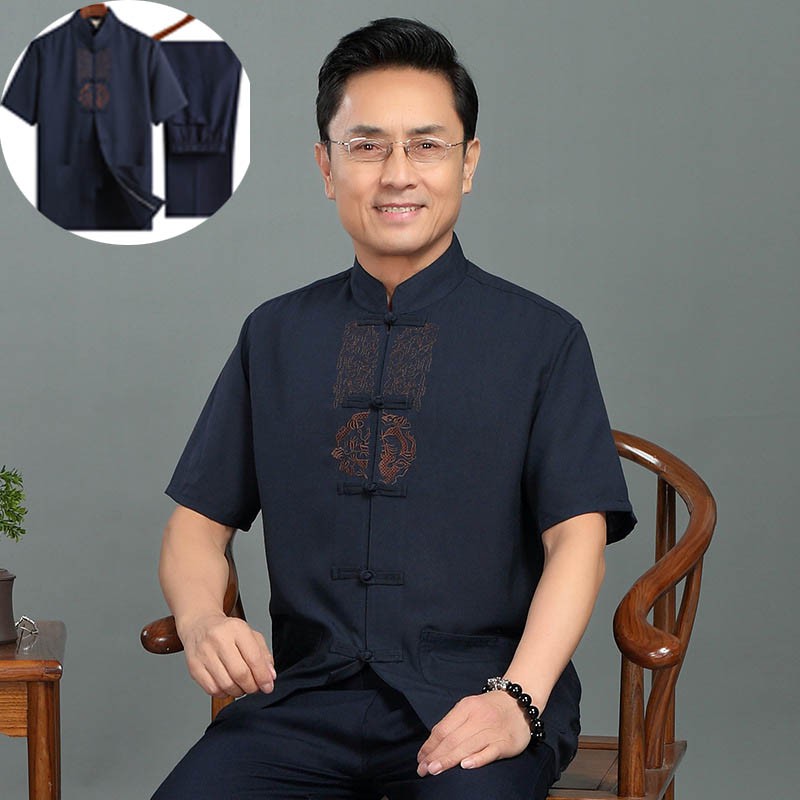 唐裝男 漢服 男 cheongsam shirt men baju cina lelaki tang suit hanfumen samfu ...