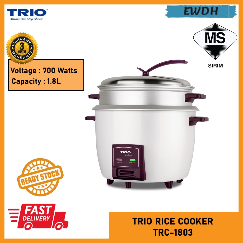 TRIO RICE COOKER TRC-1803 {READY STOCK} | Shopee Malaysia