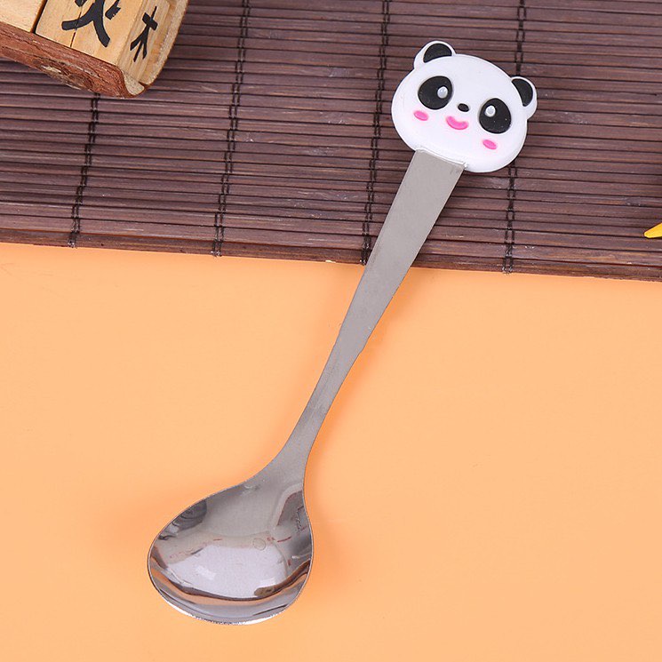 Cute Cartoon Stainless Steel Spoon Character Cup Spoon Door Gift Hadiah ...