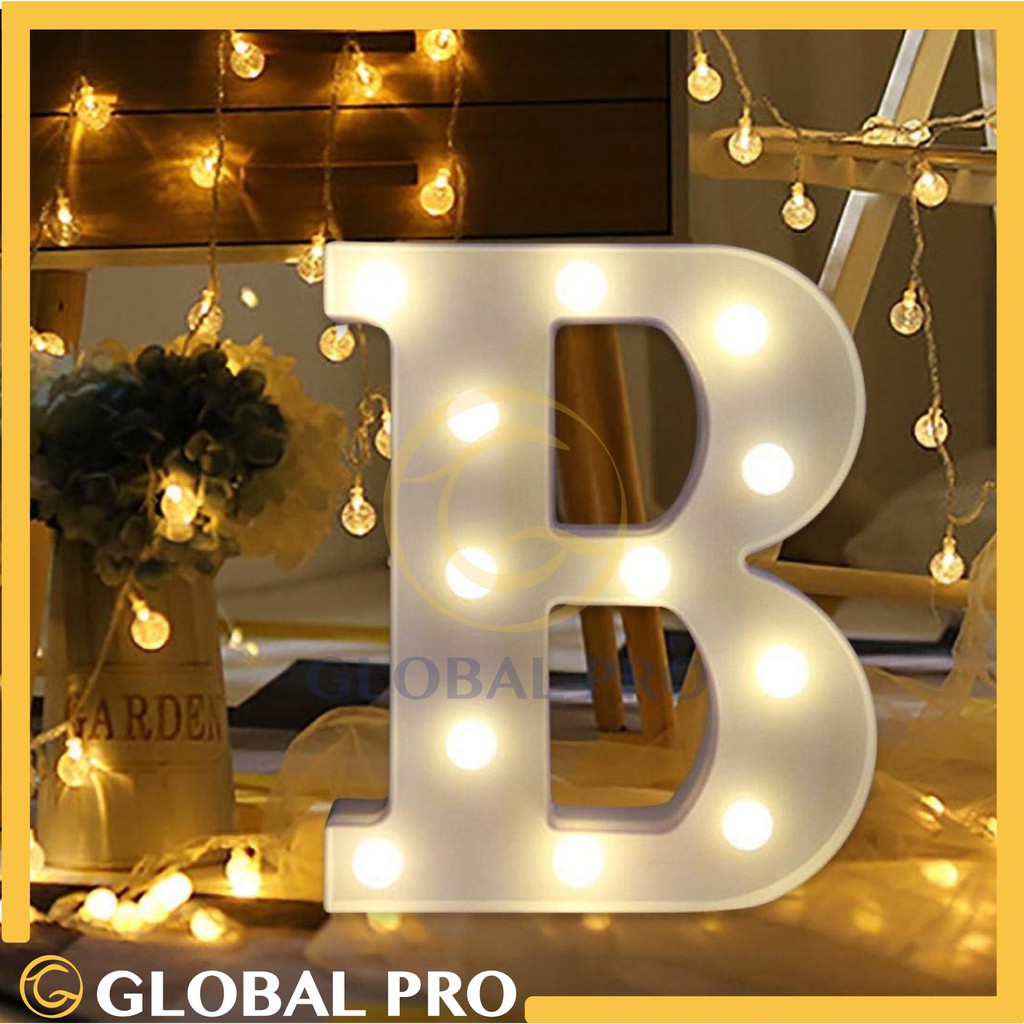 A-L LED Night LARGE Lamp English Letter Alphabet Light For Wedding ...