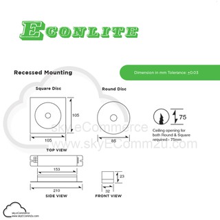 ECONLITE EMERGENCY LIGHT LP113 LP-113 LP 113 SELF-CONTAINED EMERGENCY ...