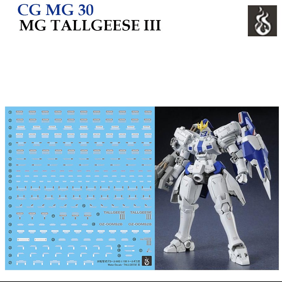 [COPY GHOST] MG30 MG 1/100 TALLGEESE III GUNDAM WATER SLIDE DECAL ...